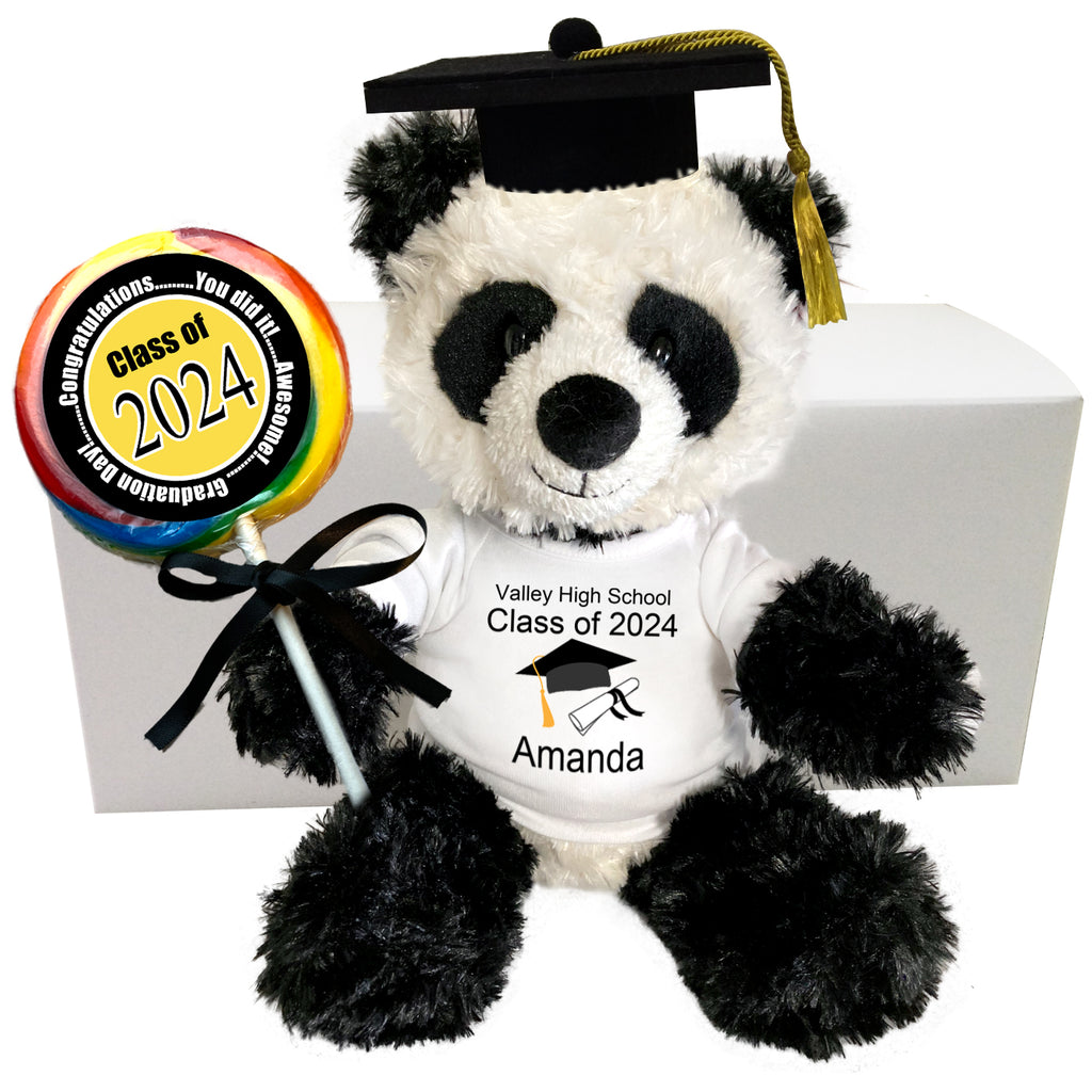 Personalized Graduation Panda Gift Set – Say it with a Stuffed Animal