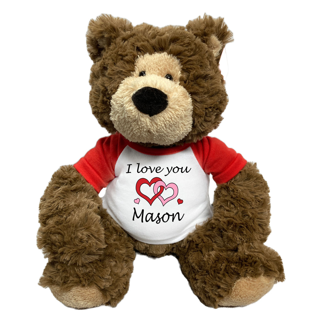 Personalized I love you Valentine Teddy Bear - 14" Bear Hugs – Say it ...