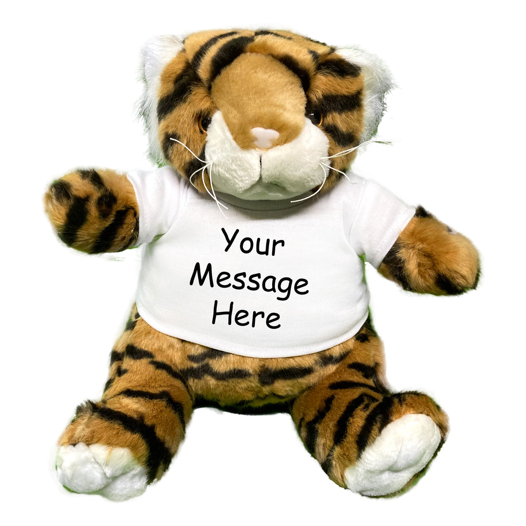 Personalized Stuffed Tiger - 9 inch Plush Tiger – Say it with a Stuffed ...